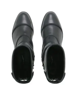 Dolce & Gabbana Leather Ankle Boots With Zipper Detail