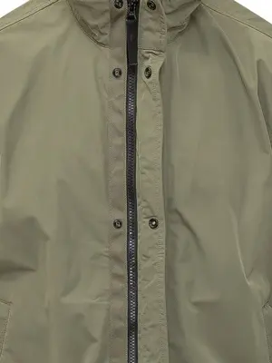 Stone Island High Neck Jacket With Logo Patch