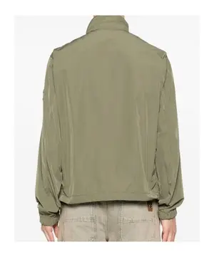Stone Island High Neck Jacket With Logo Patch