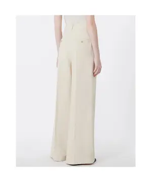 Max Mara Veliero Pleated Wide-leg Trousers - Beige