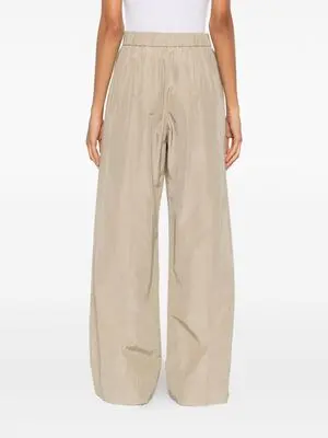 FORTE_FORTE Pleated Wide Leg Trousers - Sand