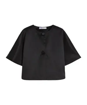 Max Mara Buttoned Cape With Bow Detail