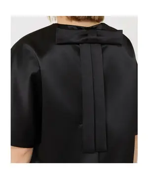 Max Mara Buttoned Cape With Bow Detail