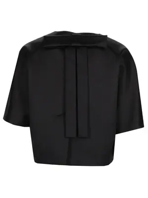 Max Mara Buttoned Cape With Bow Detail