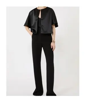 Max Mara Buttoned Cape With Bow Detail