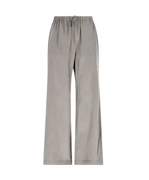 RÓHE Striped Drawstring Wide-leg Trousers - Gray
