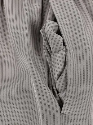 RÓHE Striped Drawstring Wide-leg Trousers - Gray