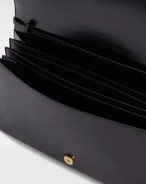 JIL SANDER Folded Flap Shoulder Bag - Black