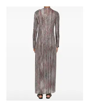 Missoni Striped V-neck Cardigan - Gray