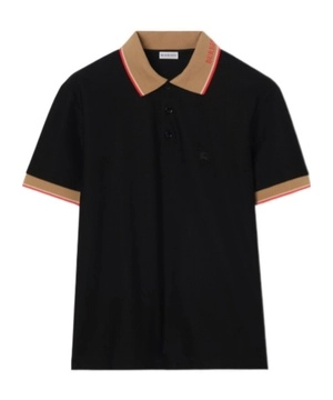 Burberry Logo Collar Short Sleeved Polo Shirt