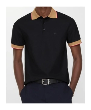 Burberry Logo Collar Short Sleeved Polo Shirt