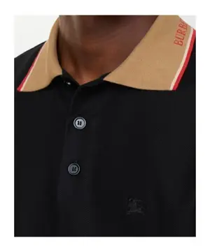 Burberry Logo Collar Short Sleeved Polo Shirt