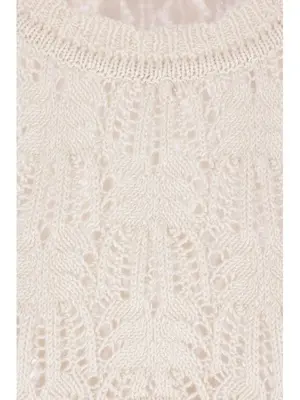 VIVIENNE WESTWOOD Ella Orb Embroidered Knitted Top - Cream
