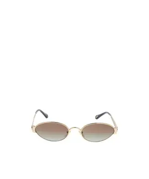 Chloé Eyewear Oval Frame Sunglasses - Nude