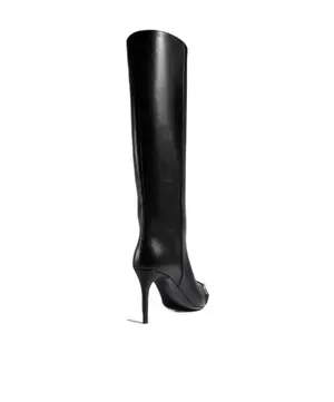 Gucci Donna Horsebit Pointed Toe Stiletto Mid Heel Boots