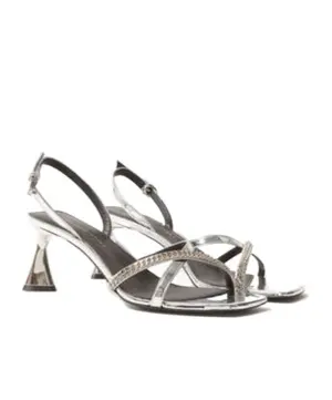 Stella McCartney Elsa Metallic Heeled Sandals
