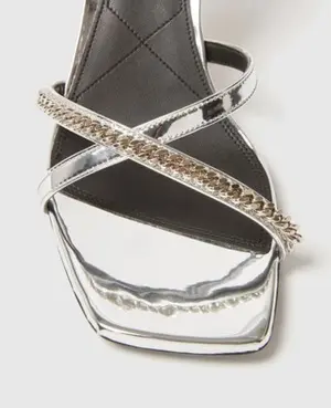 Stella McCartney Elsa Metallic Heeled Sandals