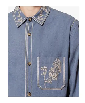 Isabel Marant Étoile Rudy Embroidered Overshirt - Blue