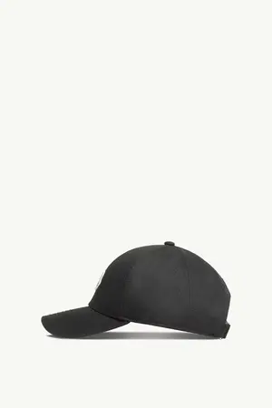 Moncler Baseball Cap With Embroidered Logo - Black