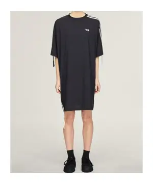 Y3 Cinch 3-stripes Oversized T-shirt Dress