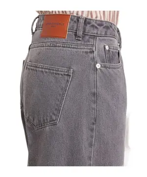 Officine Générale Wide-leg High-waisted Jeans - Medium Gray