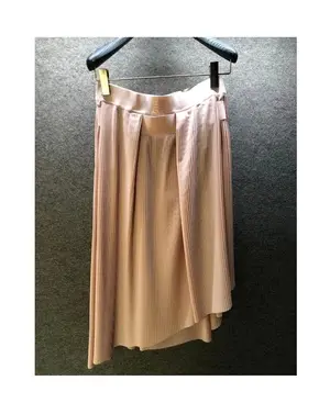 Givenchy Pink Asymmetrical Pleated Skirt With Double Belt Detail