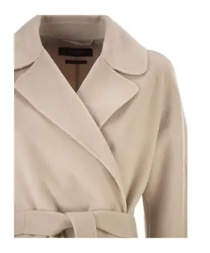 Max Mara Belted Coat - Sand-colored