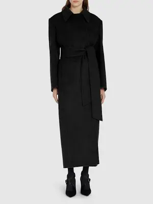 Khaite Lea Wool Belted Long Coat