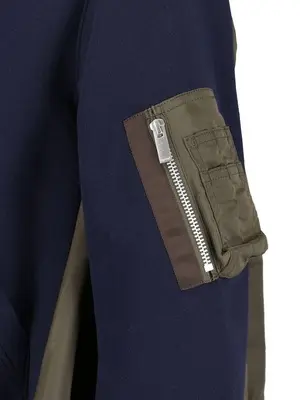 Sacai Contrast Panel Zip Hoodie