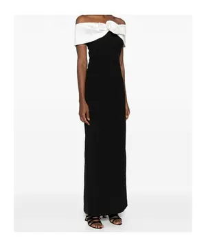 SELF-PORTRAIT Crepe Flower Maxi Dress