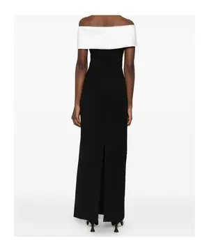 SELF-PORTRAIT Crepe Flower Maxi Dress
