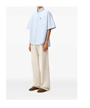 Ami Short-sleeved Curved Hem Shirt