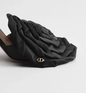 Dior Aurore Heeled Sandal With Floral Embellishment