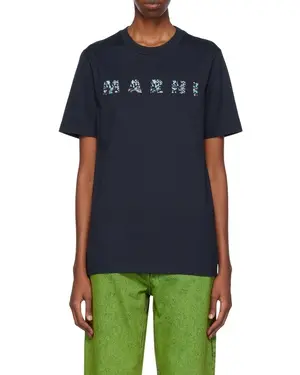 Marni Logo Printed Crewneck T-shirt