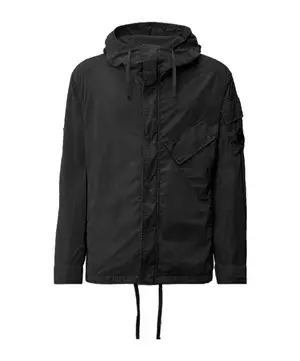 C.P. COMPANY Hooded Lens Jacket - Black