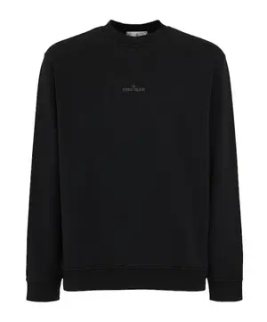Stone Island Cotton Sweatshirt With Printed Detail