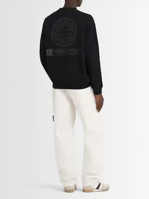 Stone Island Cotton Sweatshirt With Printed Detail