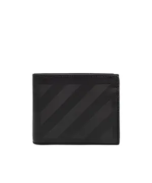 Off-White Diagonal Bifold Wallet - Black