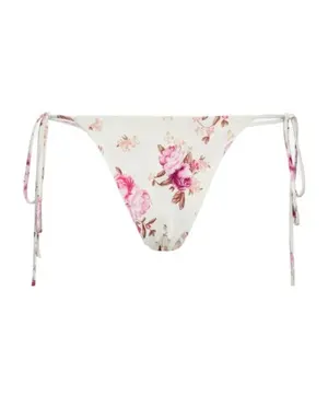 Magda Butrym Floral String Tie Bikini Bottoms - Cream
