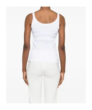ERMANNO FIRENZE U-neck Vest With Decorative Shoulder Straps