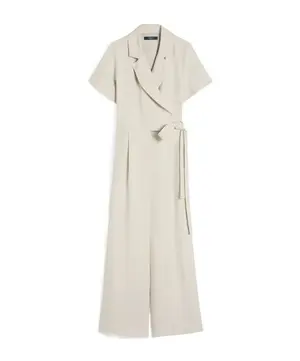 Max Mara Wrap Culotte Jumpsuit - Beige