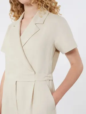 Max Mara Wrap Culotte Jumpsuit - Beige