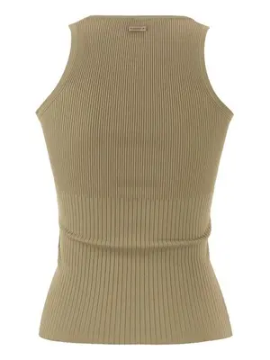 Max Mara Ribbed Knit Tank Top - Khaki