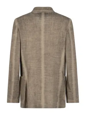 MAISON MARGIELA Double-breasted Vintage Effect Blazer - Camel