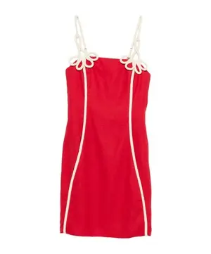 Farm Rio Strappy Square Neck Dress - Red