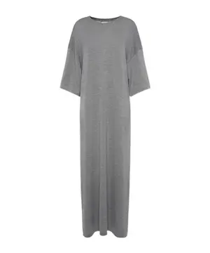 Khaite Bindi Wool Maxi Dress - Gray