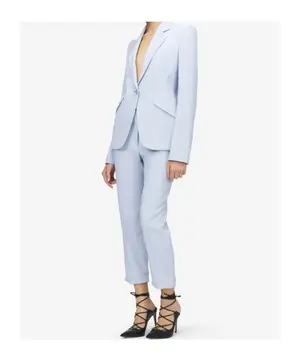 Alexander McQueen Cropped Tailored Trousers - Light Blue