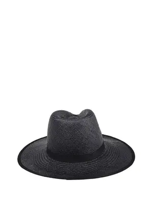 Max Mara Cellula Straw Hat - Black