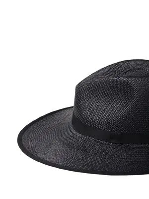 Max Mara Cellula Straw Hat - Black