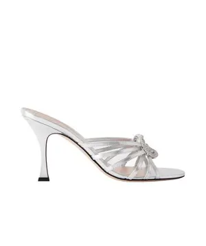 Gucci Interlocking G Crystal Embellished Slide Sandals